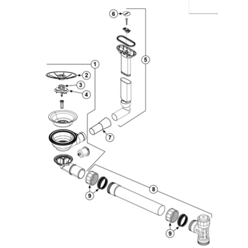 BLANCO Ablaufgarnitur InFino 1 x 3,5'' Sieb ohne Ablauffernbedienung ...